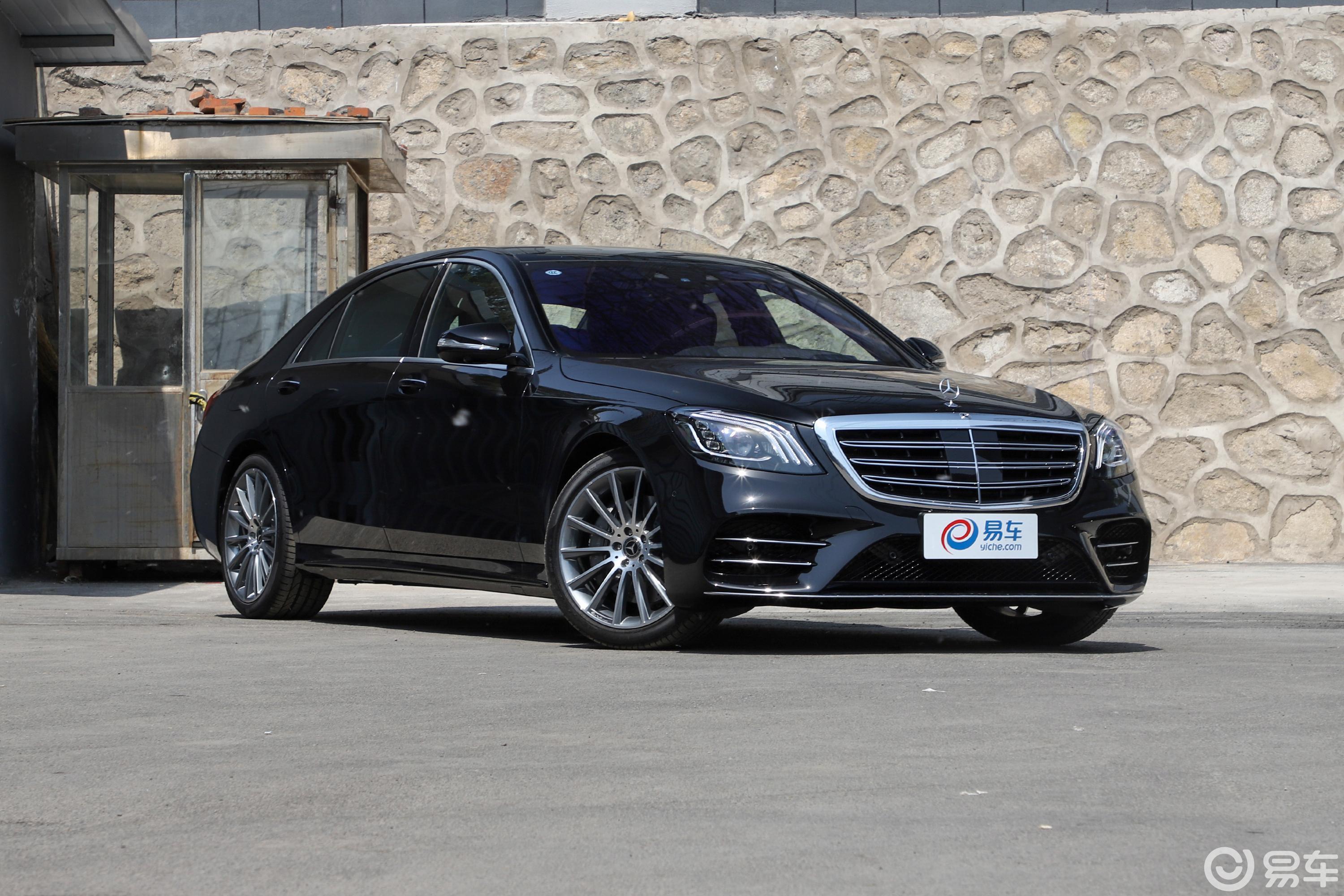 【奔驰S级S 450 L 4MATIC 卓越特别版侧前45度车头向右水平图片-汽车图片大全】-易车