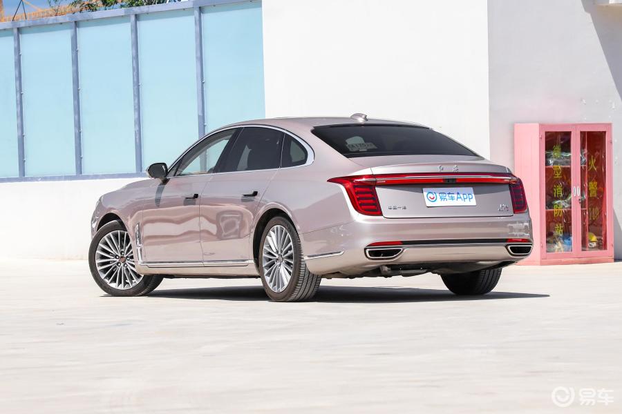 【红旗H92020款3.0T 智联旗畅版侧后45度车头向左水平汽车图片-汽车图片大全】-易车