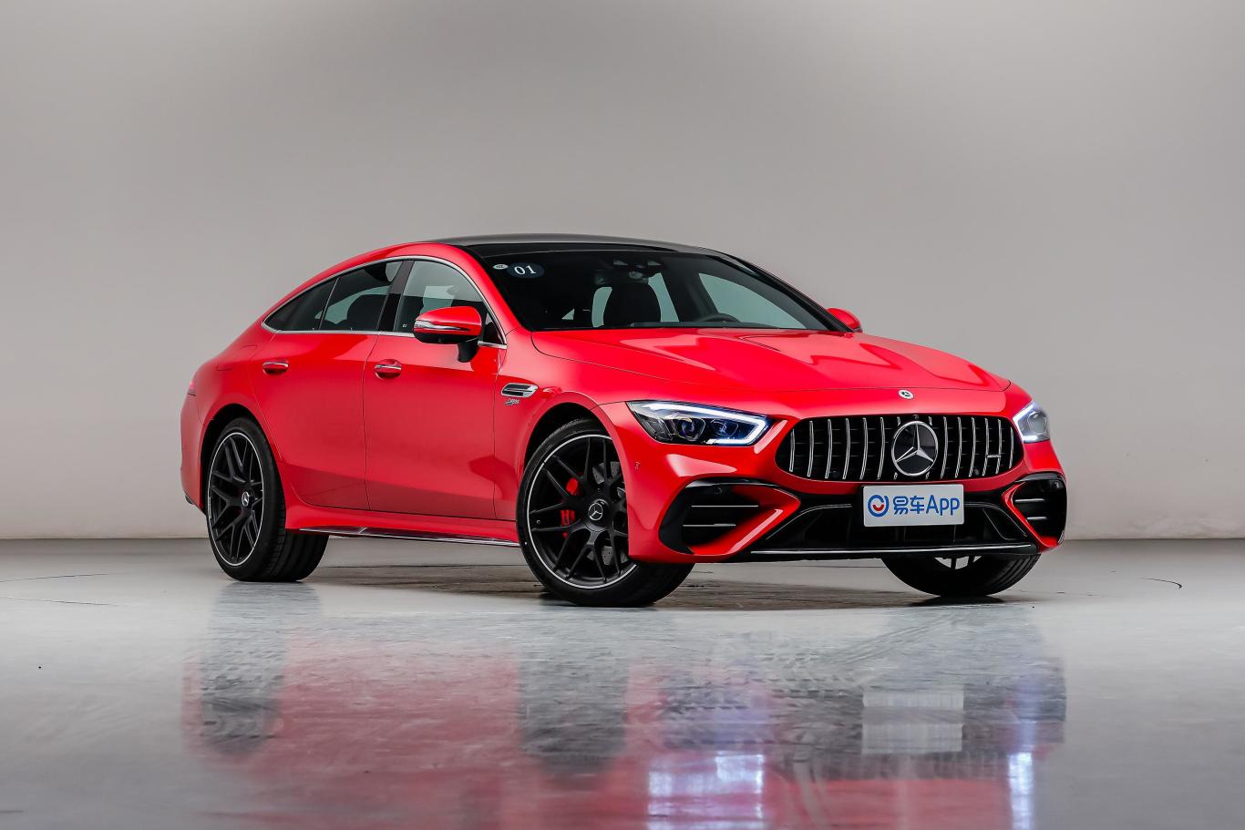 【奔驰GT AMGAMG GT 50 4MATIC+ 四门跑车特别版侧前45度车头向右水平图片-汽车图片大全】-易车