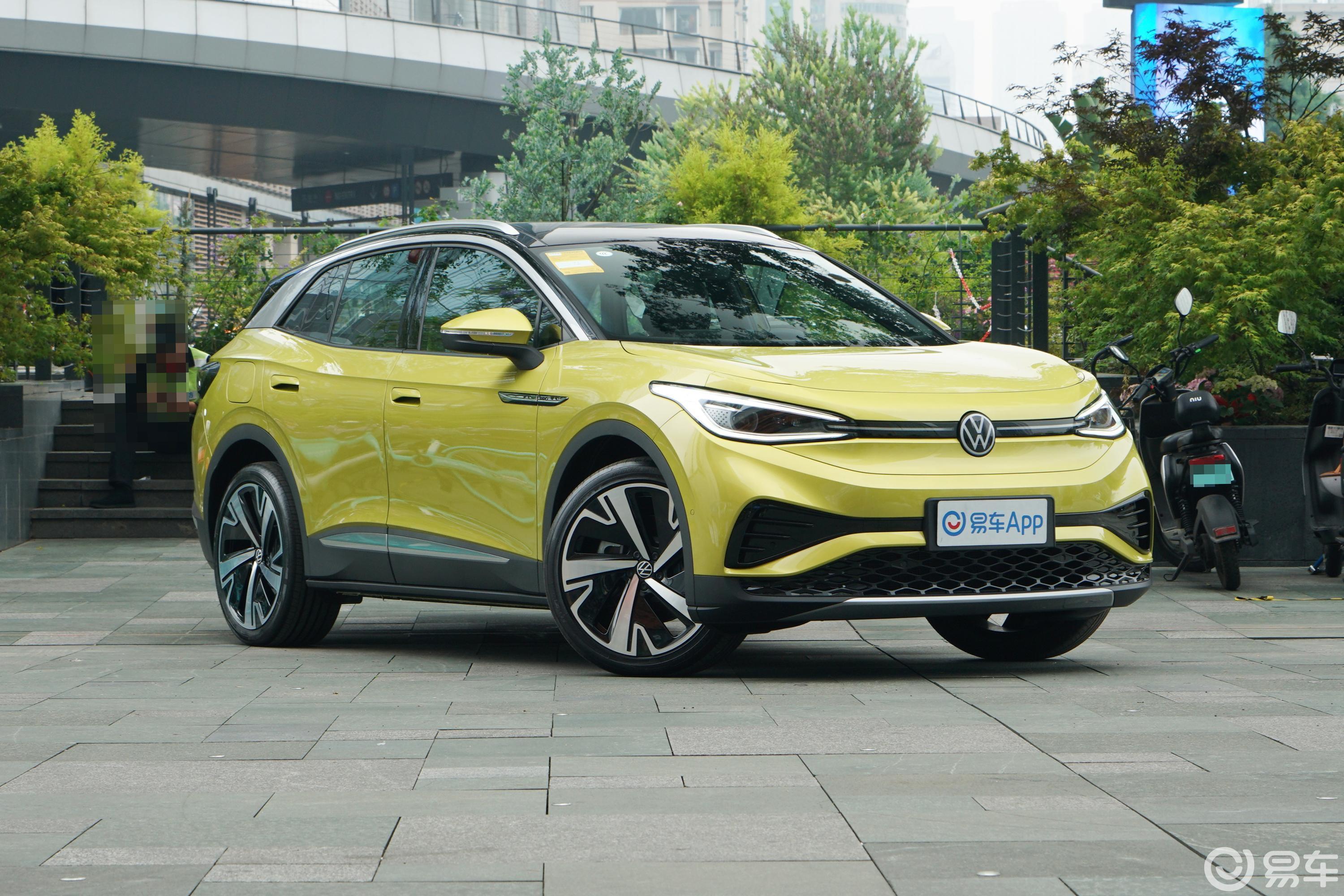 【ID.4 X智享长续航版侧前45度车头向右水平图片-汽车图片大全】-易车