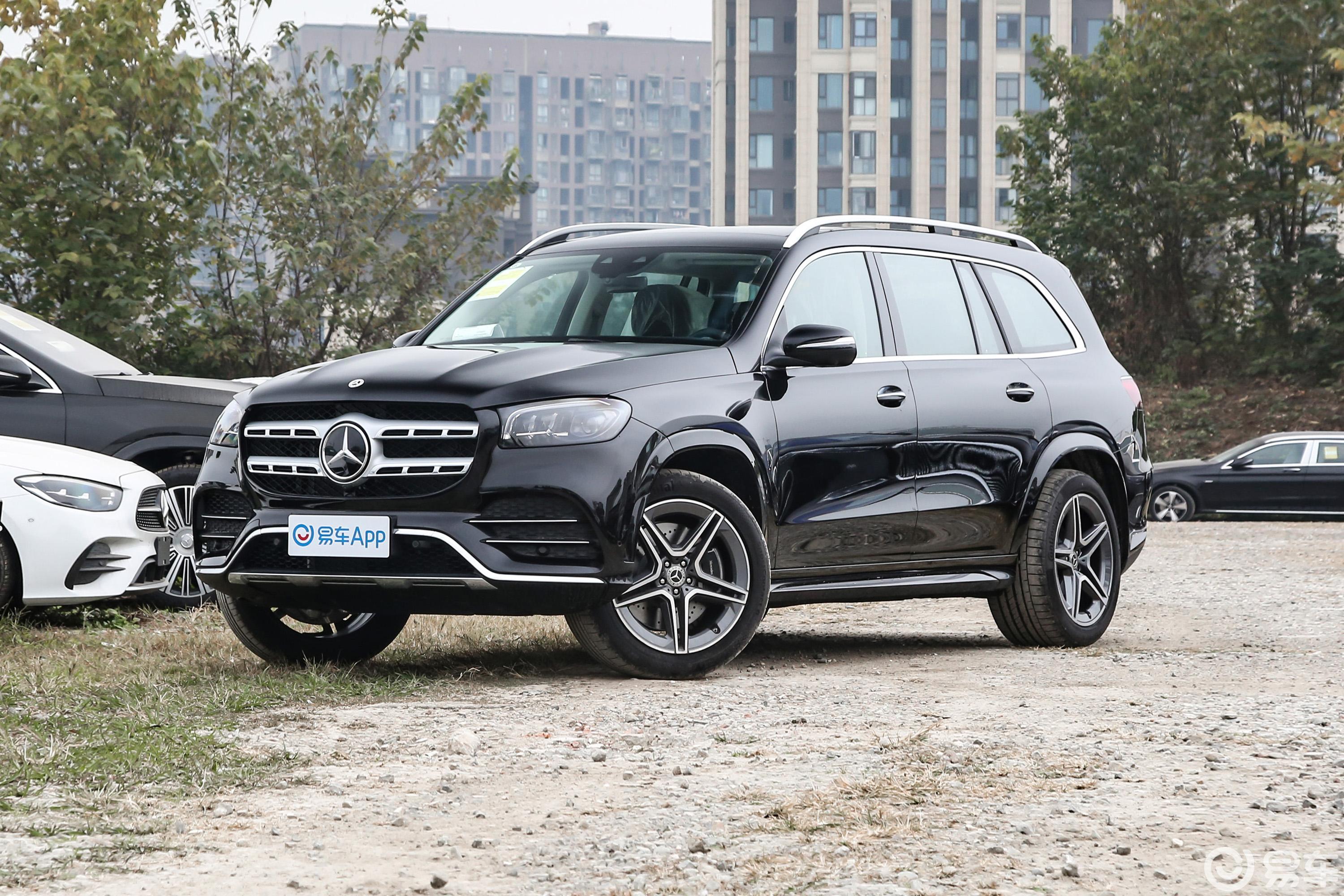 【奔驰GLSGLS 450 4MATIC 时尚型侧前45度车头向左水平图片-汽车图片大全】-易车