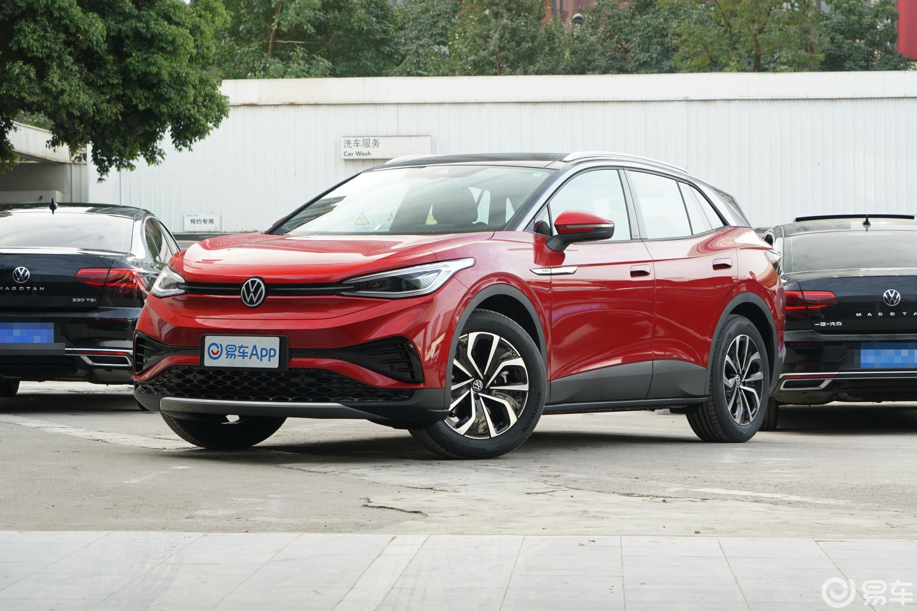 【ID.4 X425km 纯净智享版侧前45度车头向左水平图片-汽车图片大全】-易车