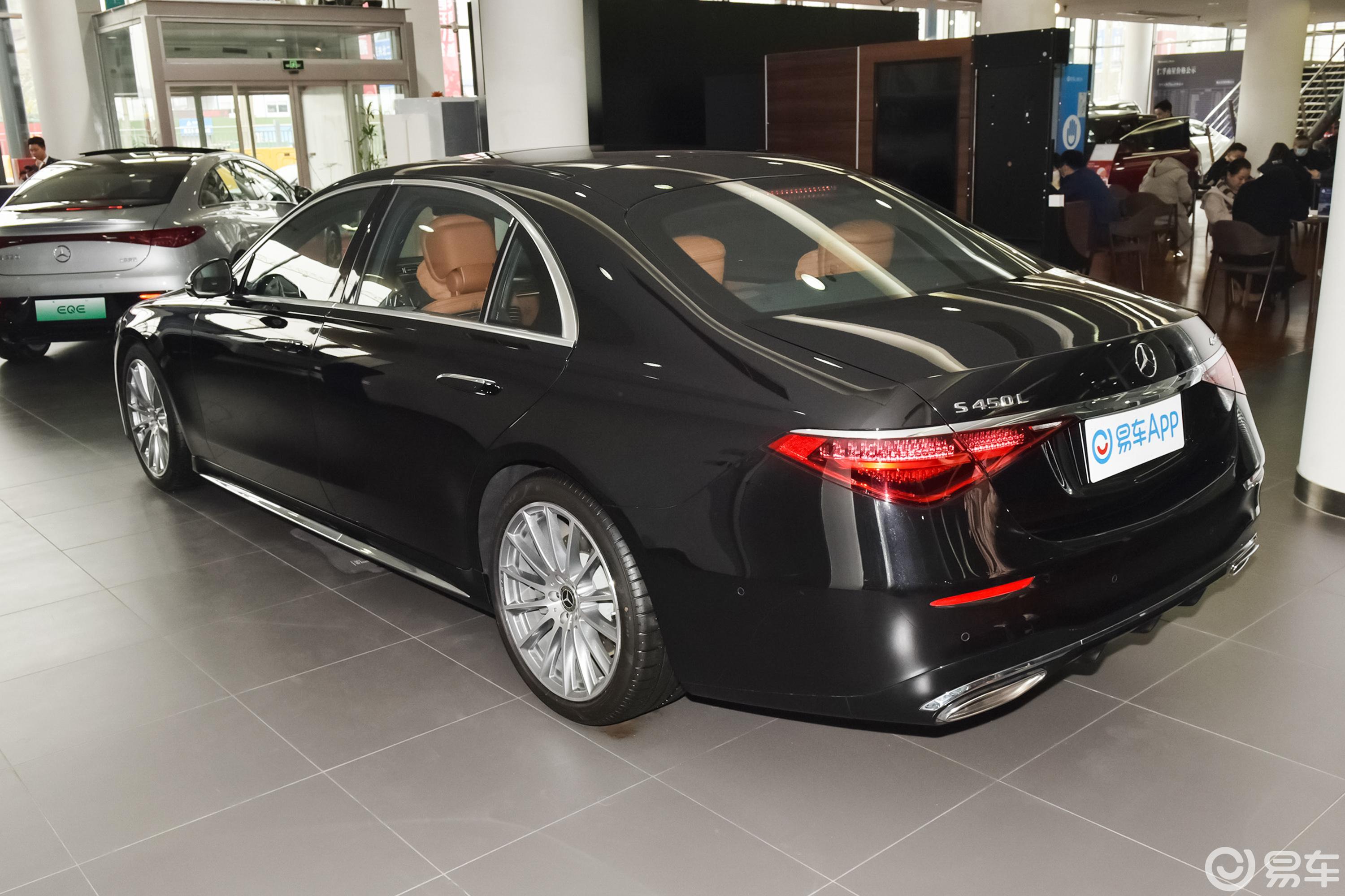 【奔驰S级S 450 L 4MATIC侧后45度车头向左水平图片-汽车图片大全】-易车