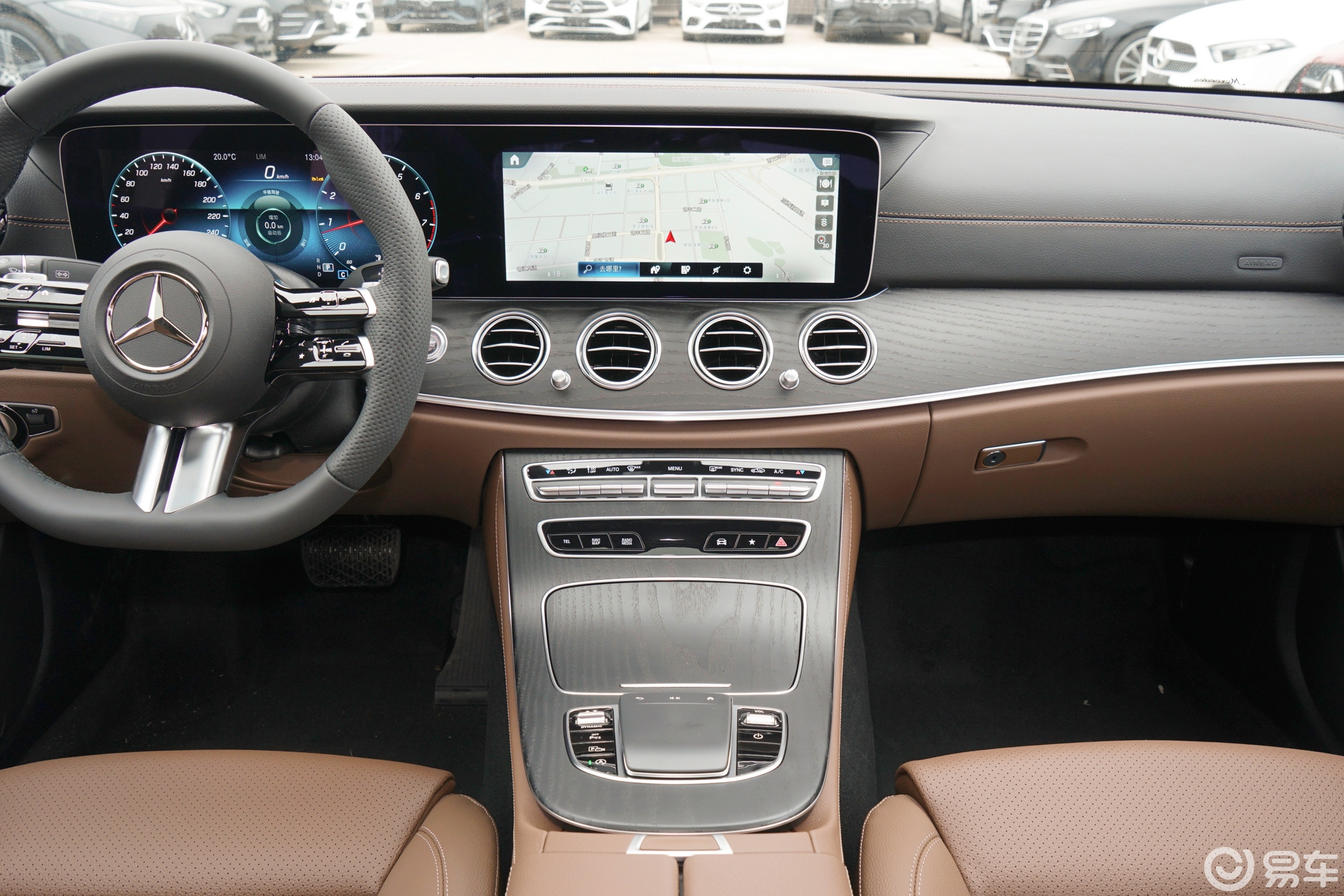 【奔驰E级改款 E 260 L 运动型 4MATIC中控台整体图片-汽车图片大全】-易车