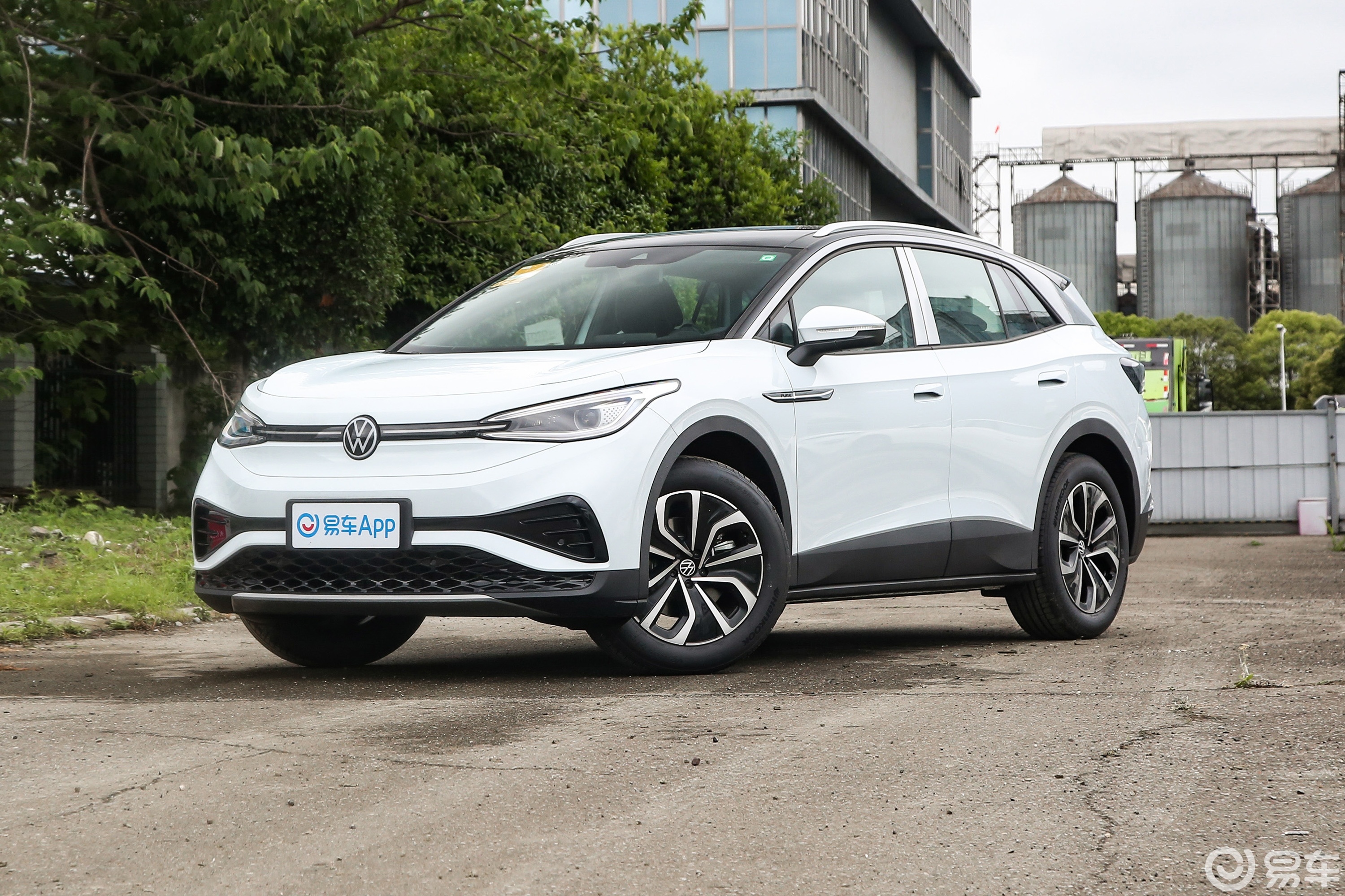 【ID.4 X升级款 425km 纯净智享版侧前45度车头向左水平图片-汽车图片大全】-易车