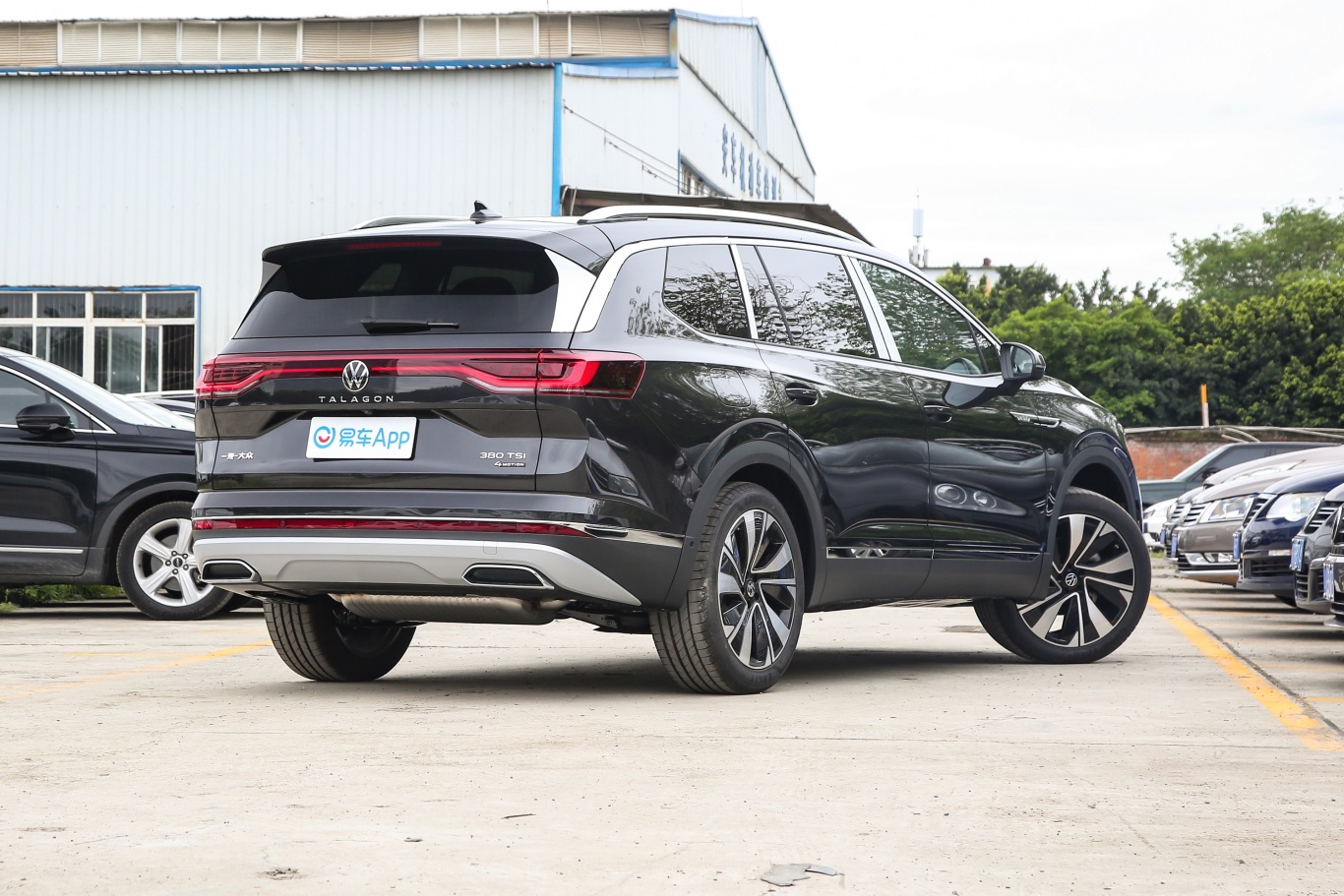 【揽境380TSI 四驱旗舰胜境版侧后45度车头向右水平图片-汽车图片大全】-易车