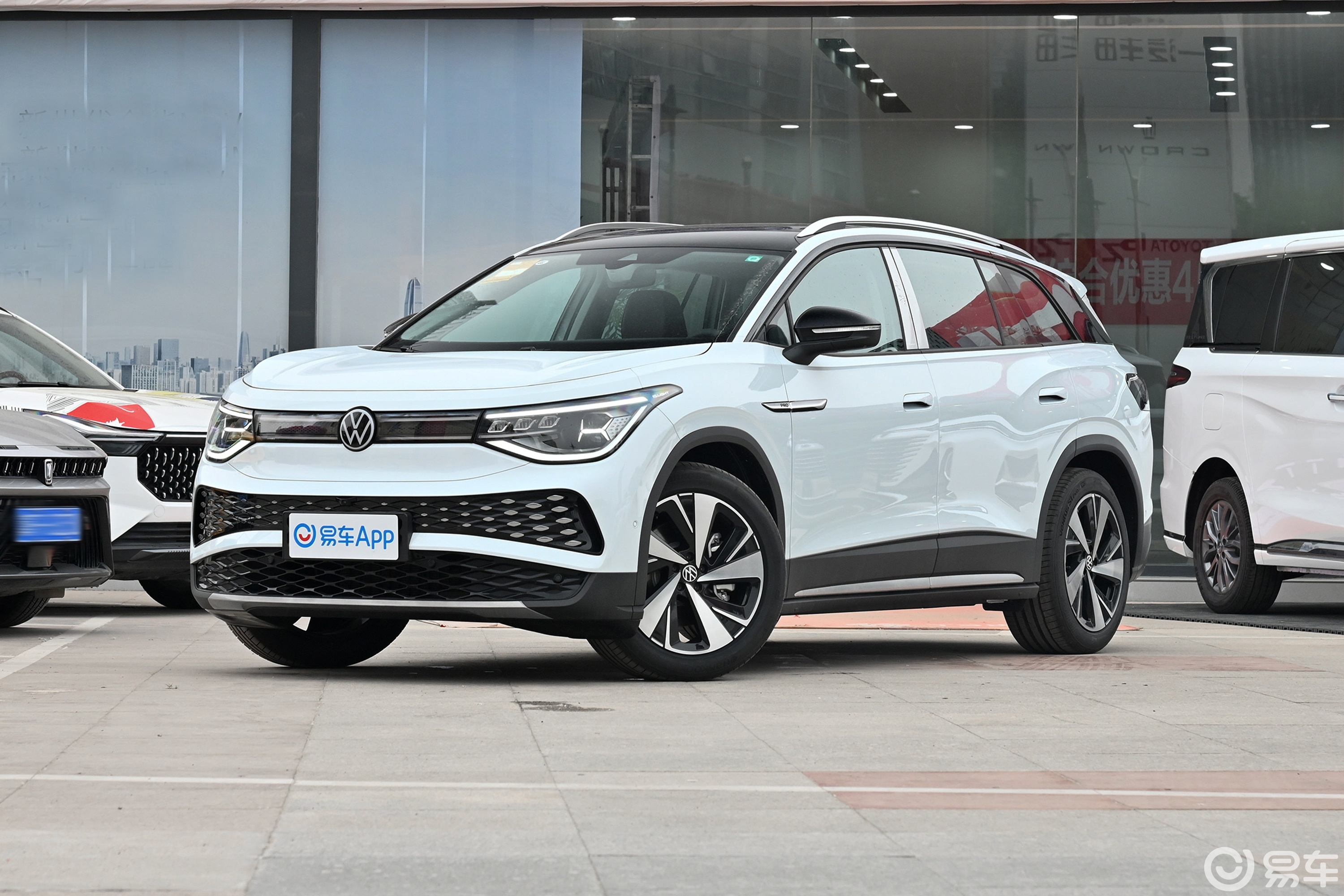 【ID.6 X升级款 617km 极智长续航版 6座侧前45度车头向左水平图片-汽车图片大全】-易车