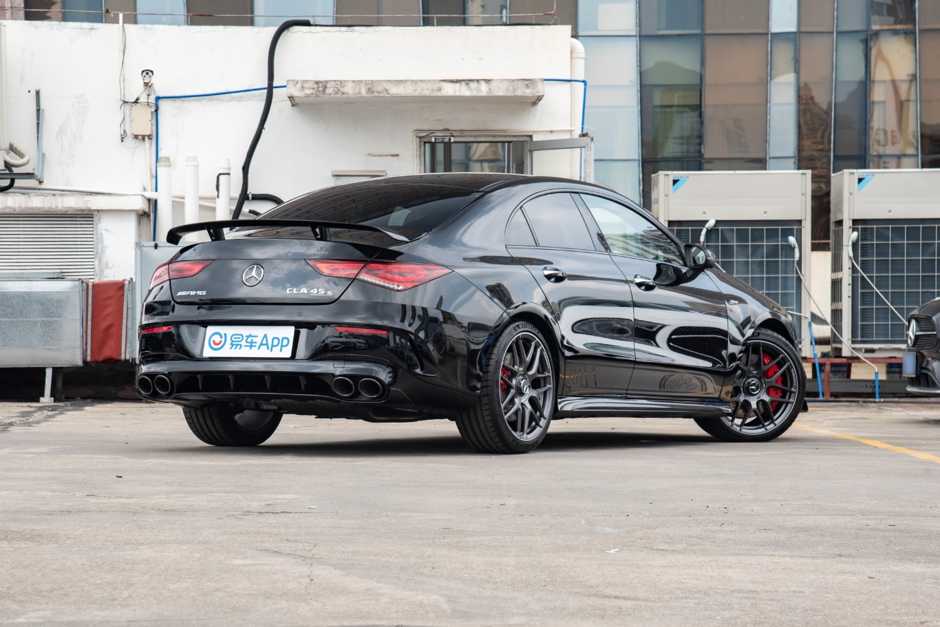 【奔驰CLA级 AMGAMG CLA 45 S 4MATIC＋ 55周年纪念版侧后45度车头向右水平图片-汽车图片大全】-易车