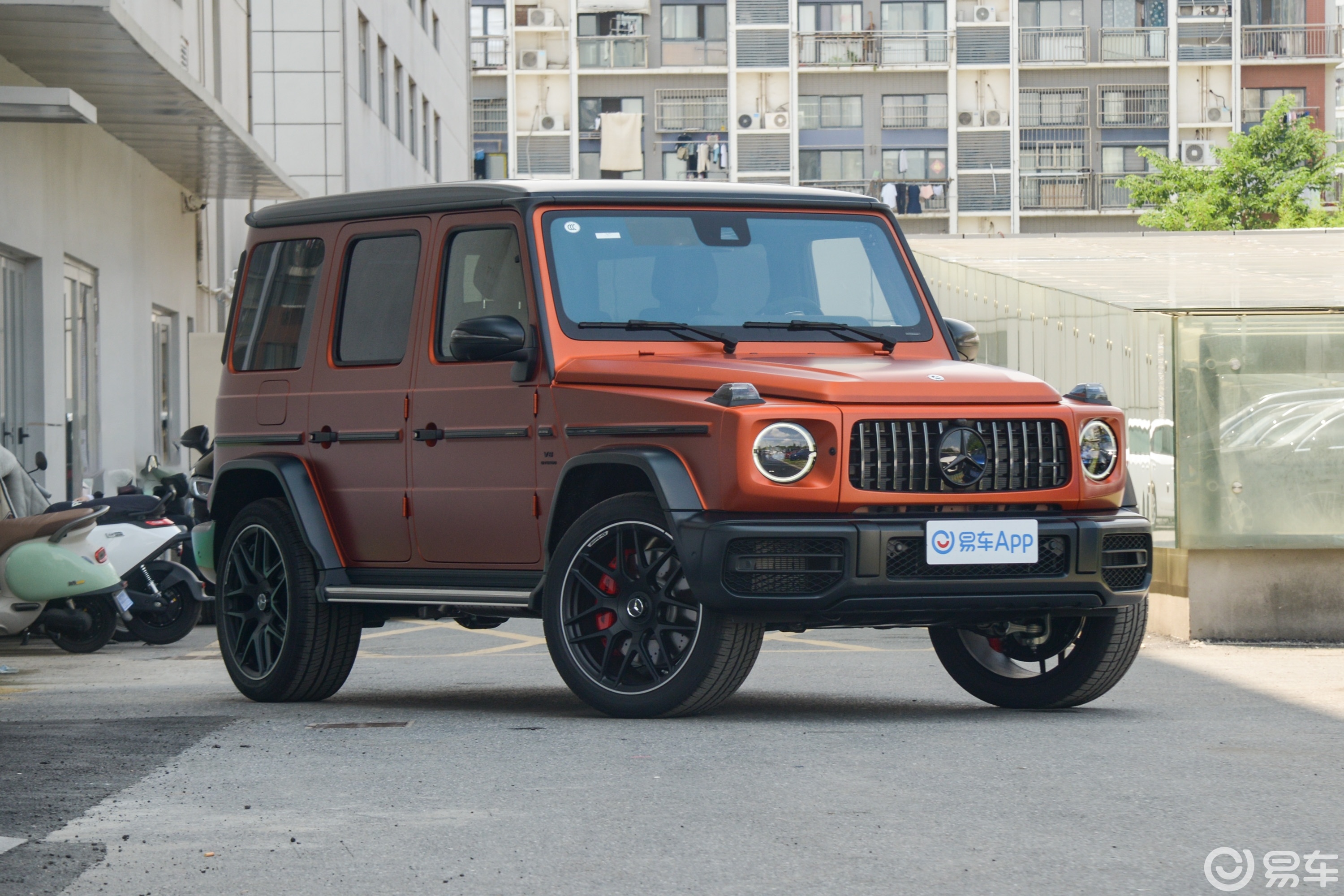 【奔驰G级 AMGAMG G 63侧前45度车头向右水平图片-汽车图片大全】-易车