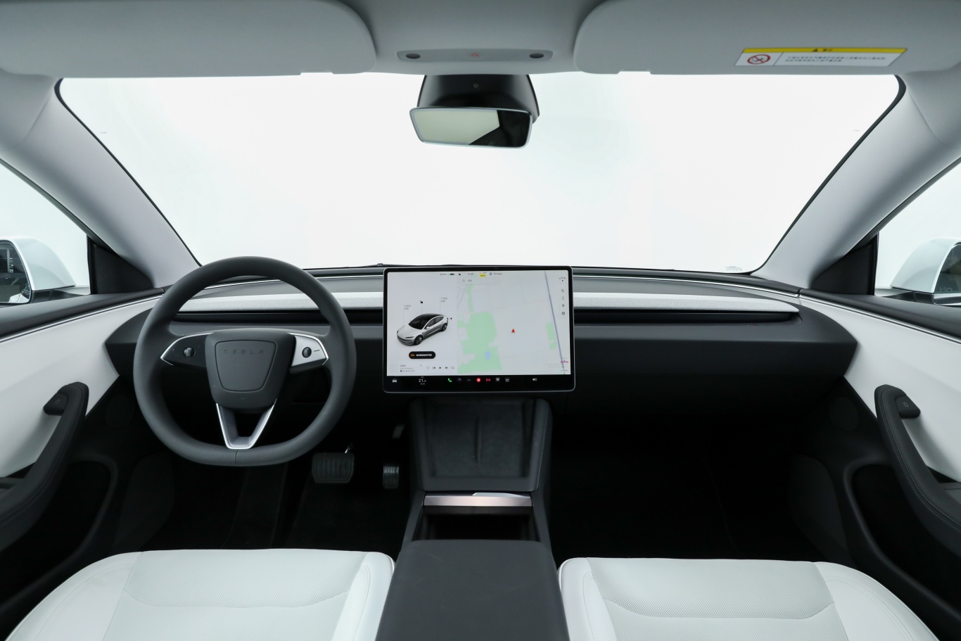 【Model 3713km 长续航全轮驱动版内饰全景正拍图片-汽车图片大全】-易车